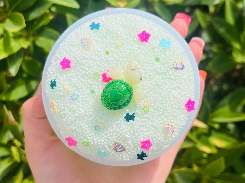 Turtle Bubbles Scented Clear Coated Micro-floam Slime Snoop Crunch - Etsy