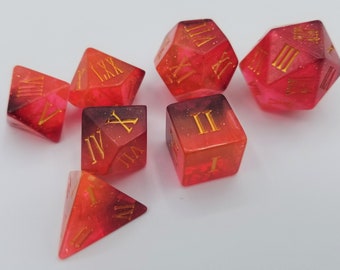 Ice Blue Fantasy Resin Roman Numerals Dice Set - Etsy