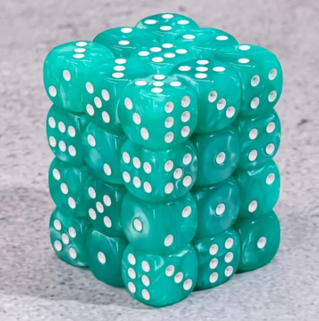 Light Blue Pearl 12mm 6 Sided Dice pack of 36 - Etsy