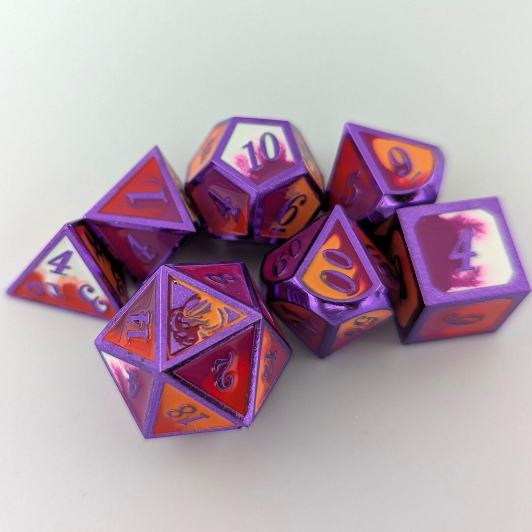 Lesbian Pride Metal Dice Set - Etsy