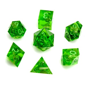 Gelatinous Cube Sharp Edge Dice Set - Etsy