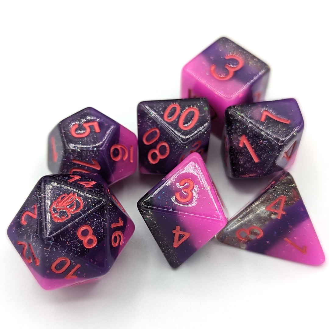 Supervillain 7 Piece Dice Set - Etsy
