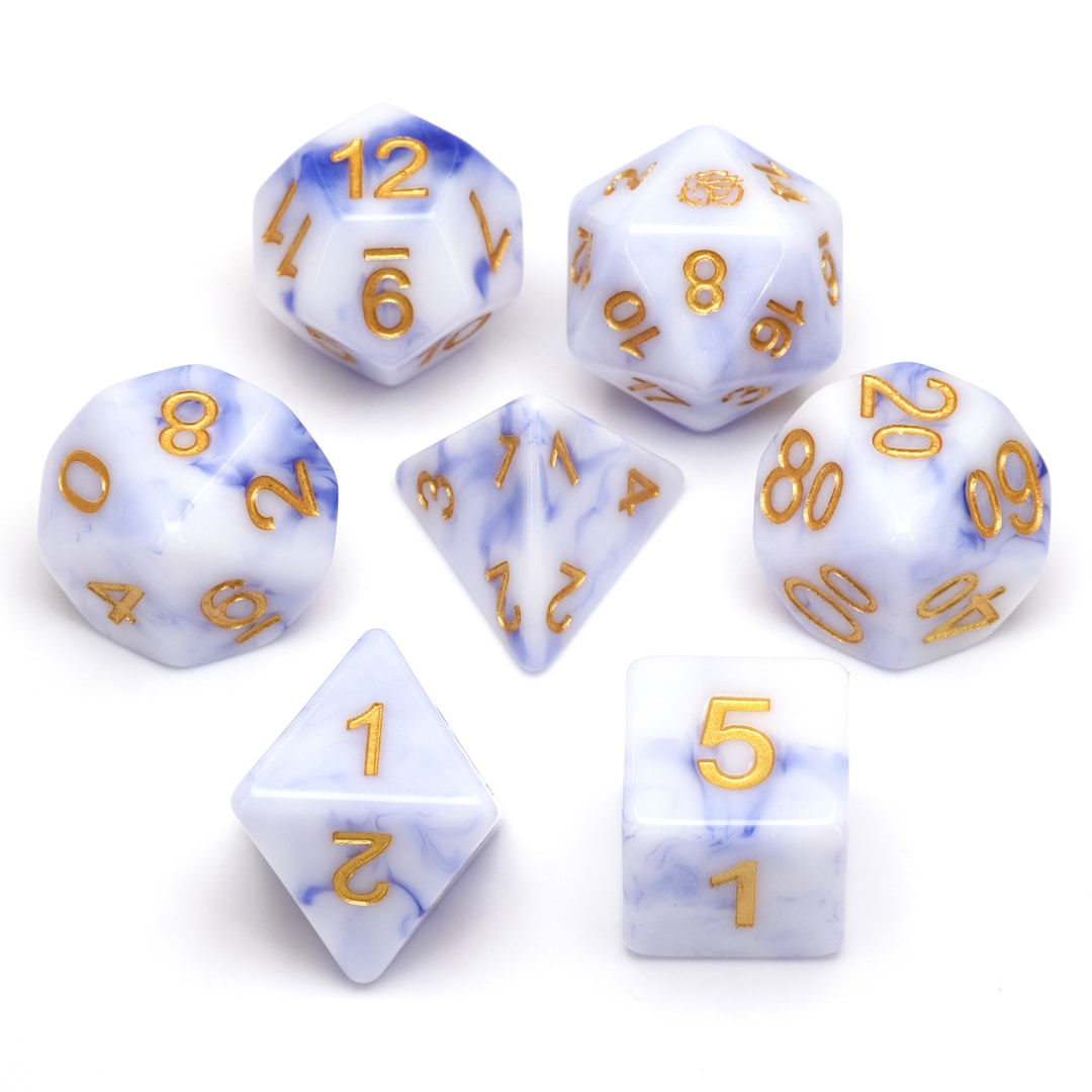Porcelain 7 Piece Dice Set - Etsy