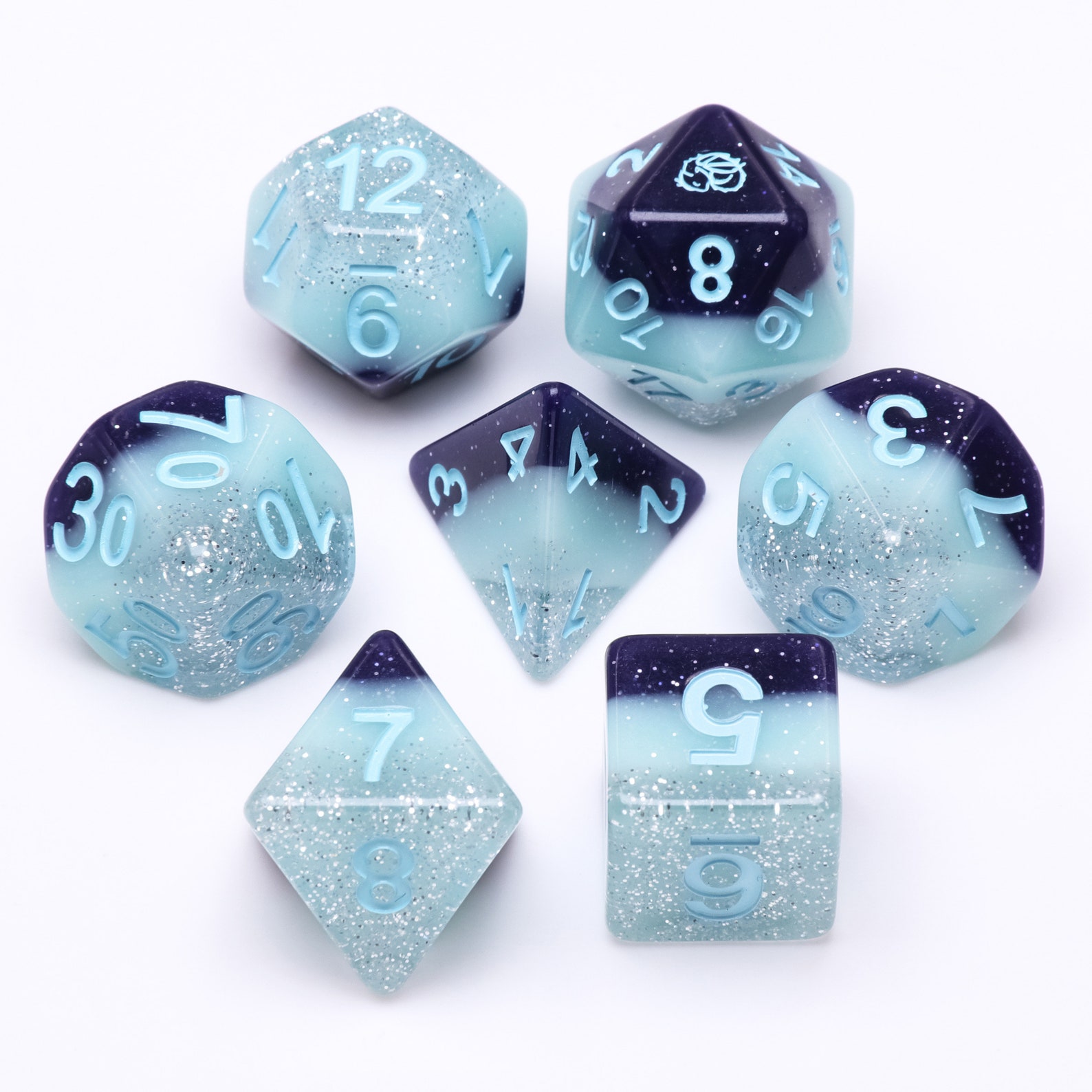 Winter Ice 7 Piece Dice Set - Etsy