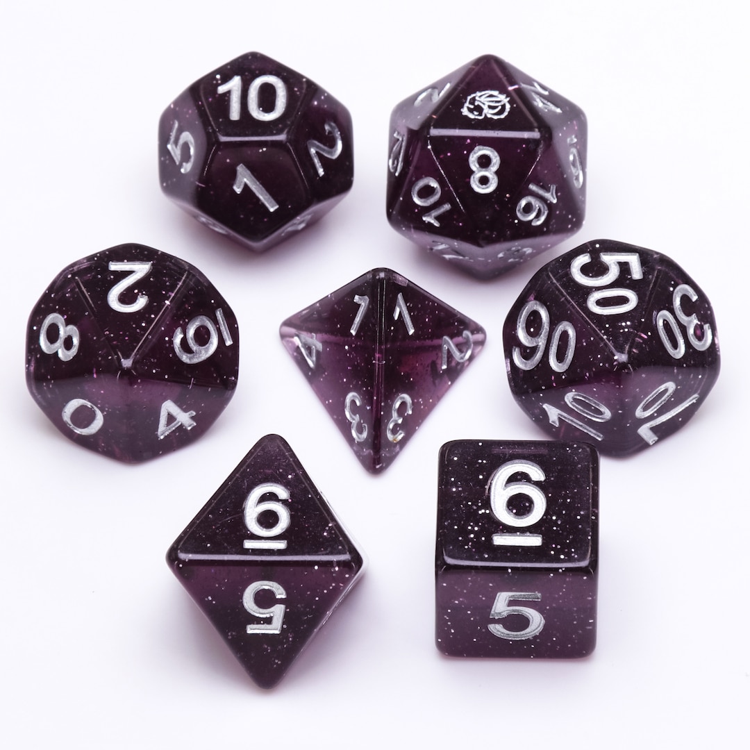 Midnight Raven 7 Piece Dice Set - Etsy