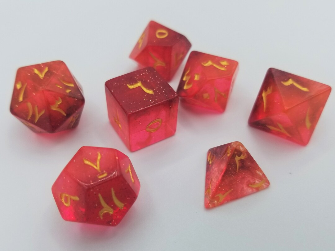 Arabic Red Resin Dice - Etsy