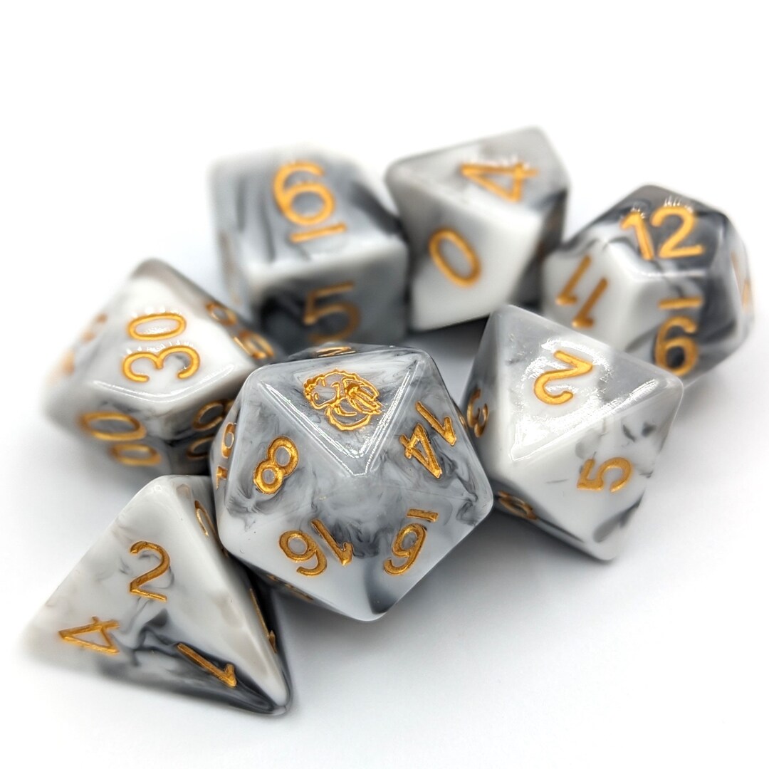 Granite 7 Piece Dice Set - Etsy