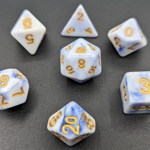 Porcelain 7 Piece Dice Set - Etsy