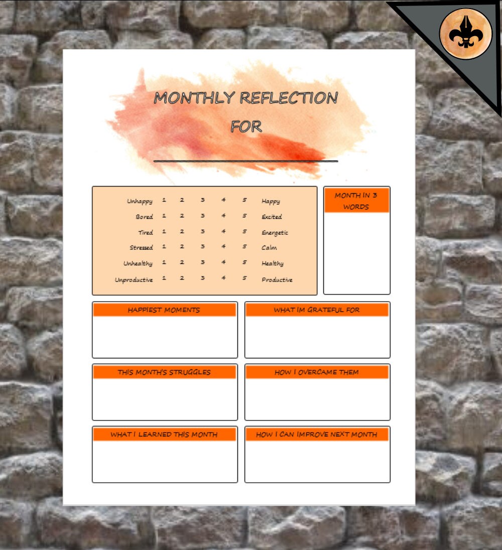 Wellness Journal Planner Printable Daily Weekly Monthly - Etsy