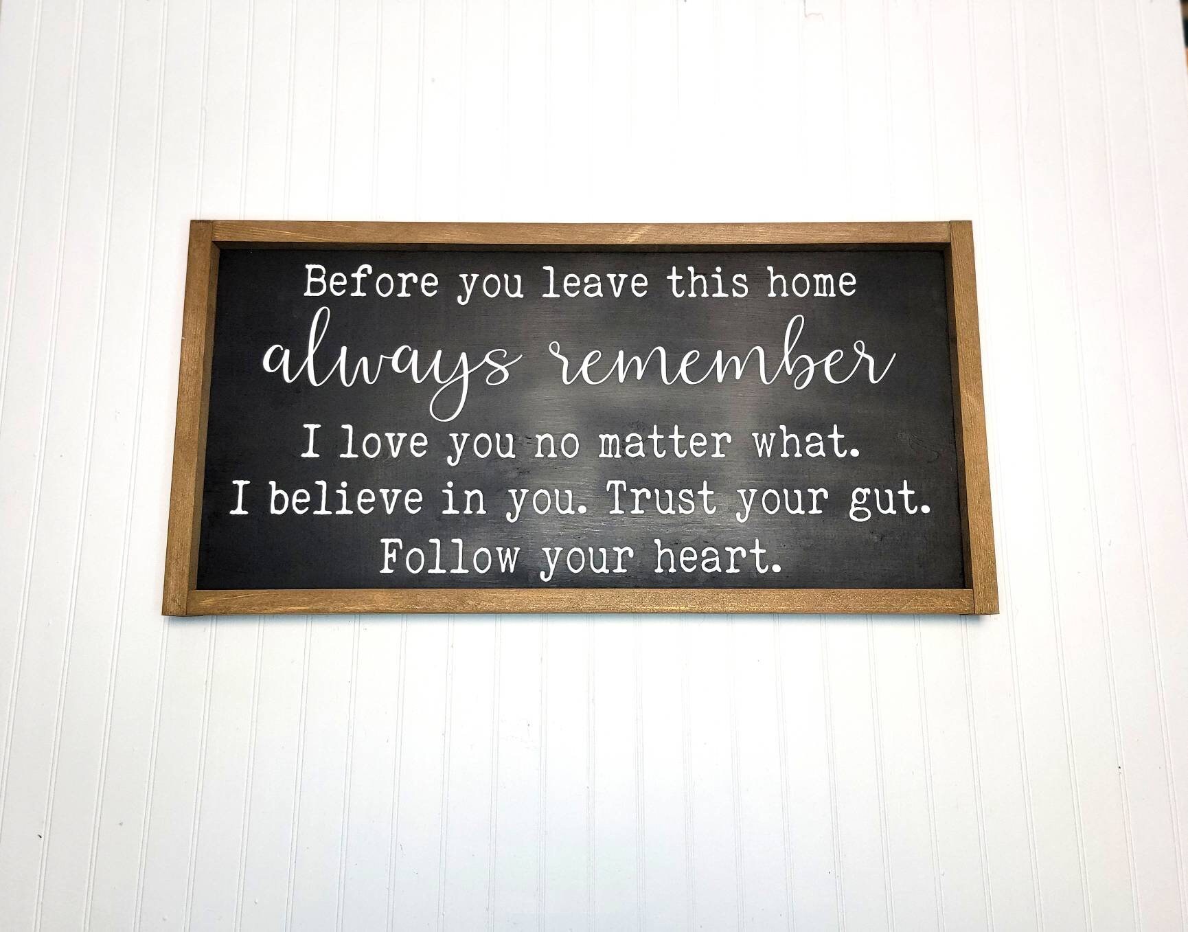 Before You Leave This Home Sign, Entryway Sign, Farmhouse Family Sign ...