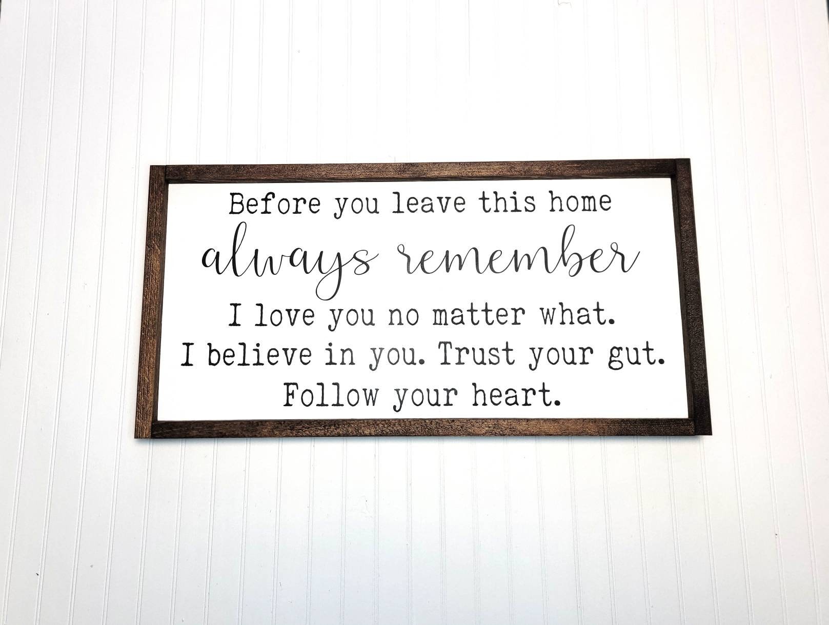 Before You Leave This Home Sign, Entryway Sign, Farmhouse Family Sign ...
