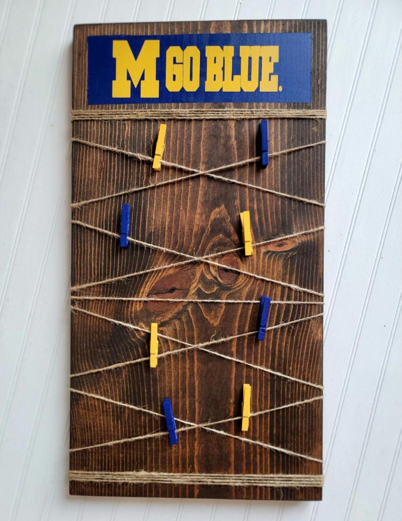 Picture Hanger, Michigan, Uofm, Rustic, Wood Sign, Wall Sign, Michigan ...