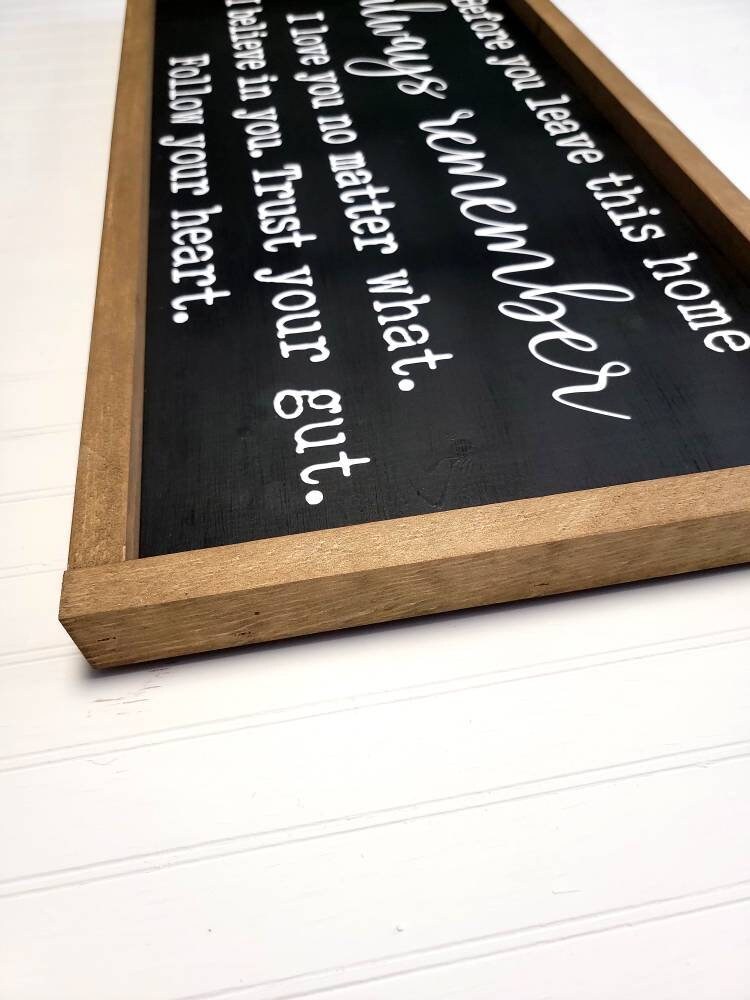 Before You Leave This Home Sign, Entryway Sign, Farmhouse Family Sign ...