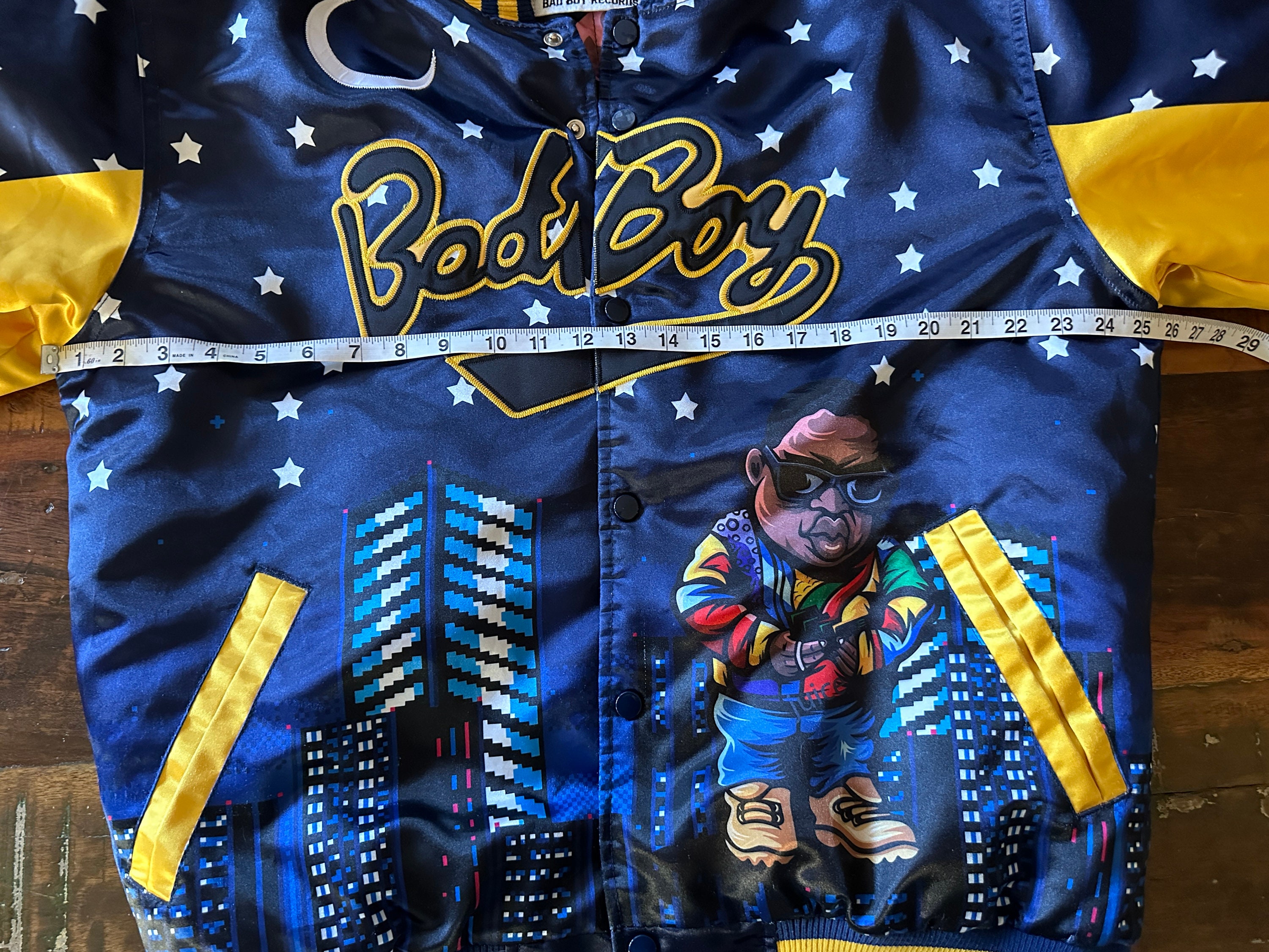 Bad Boy Biggie Smalls 90s Hip Hop Satin Jacket by Headgear Classics ...