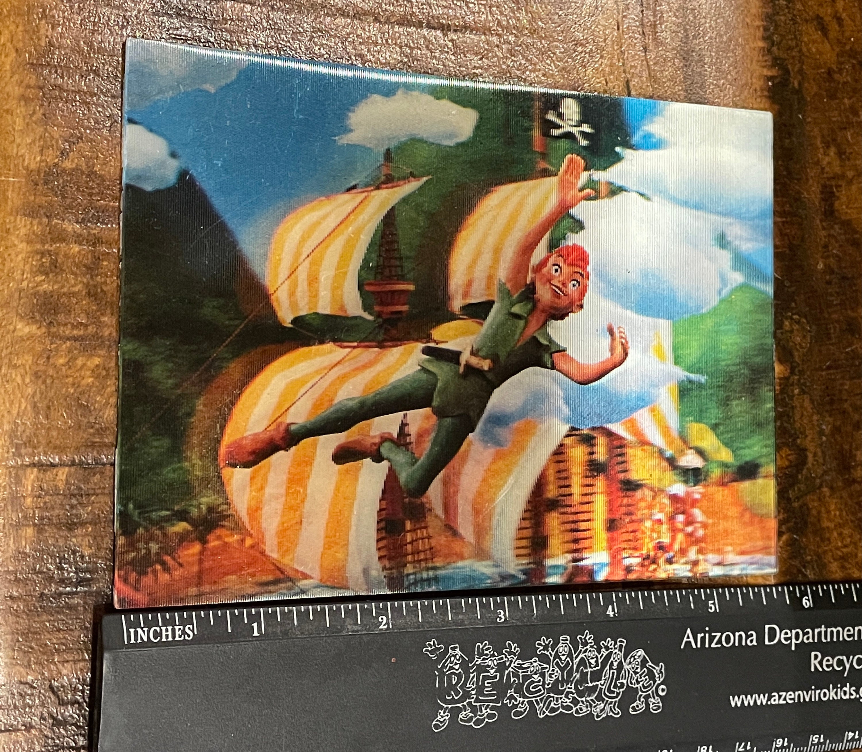 Vintage 1966 Walt Disney Peter Pan 3D Lenticular Postcard Made in Japan ...