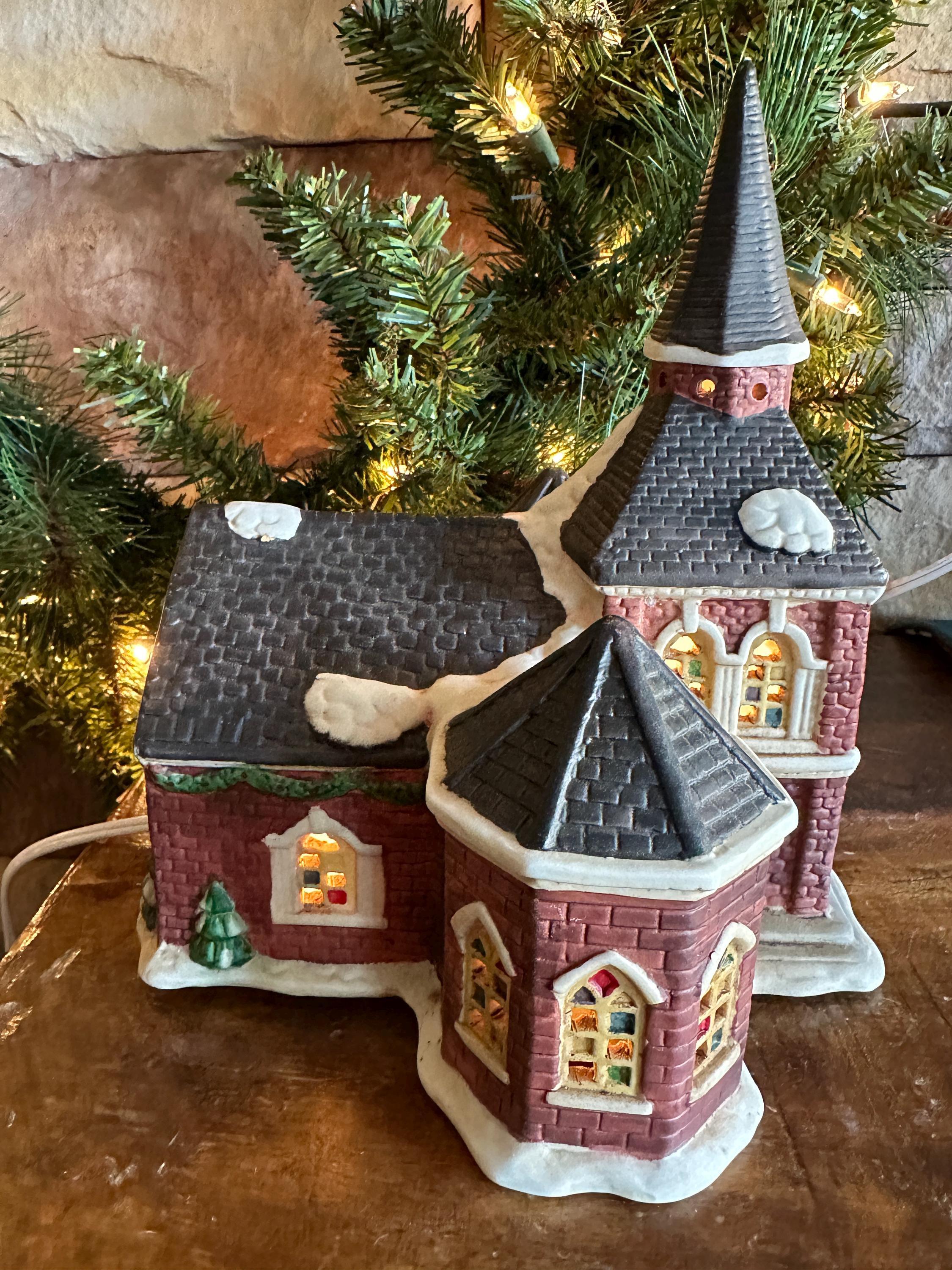 Vintage 1994 Ruey Perng Design Lighted Church Christmas Village - Etsy