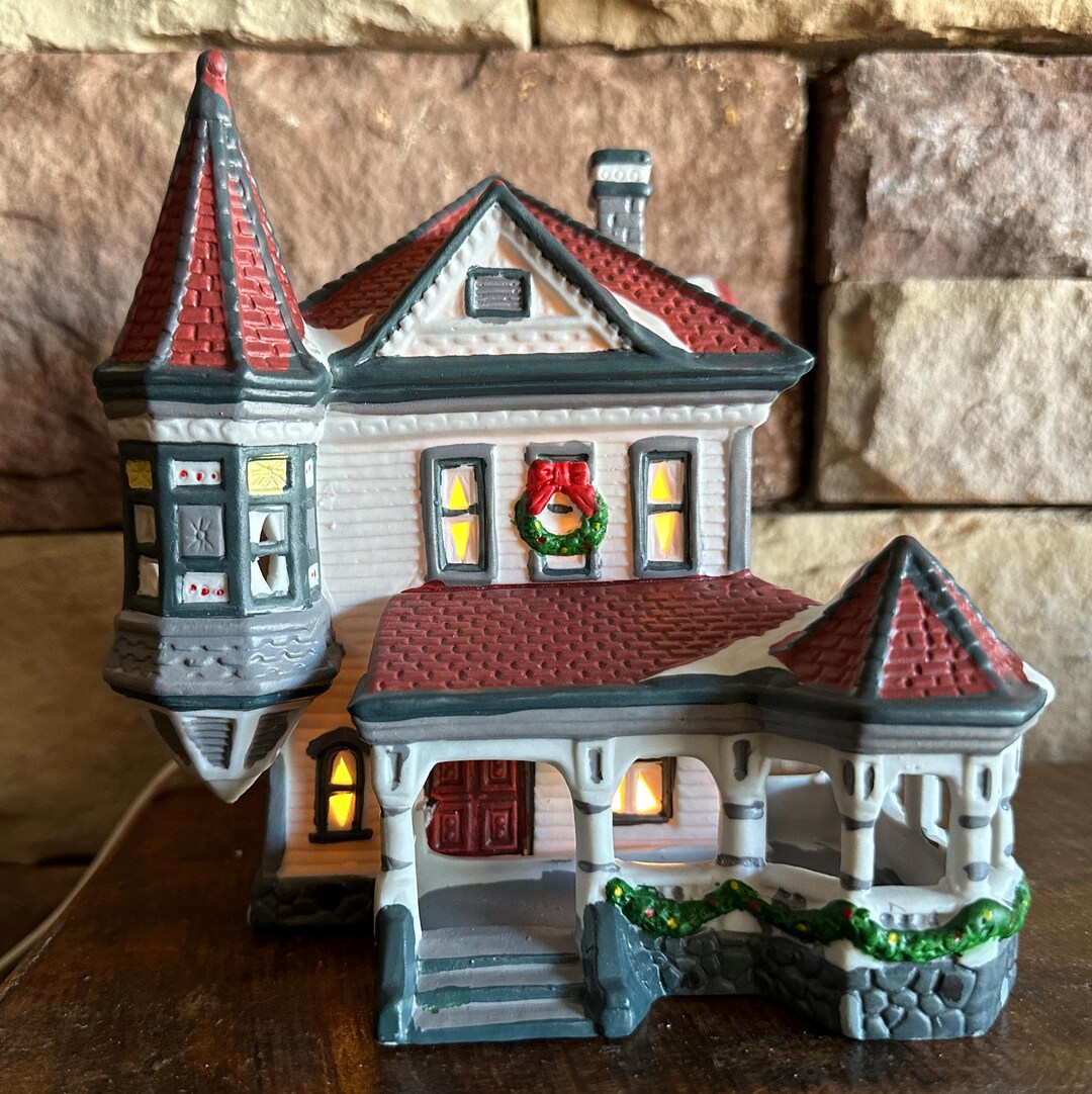 Dickens Keepsake O'well 1995 Lighted Victorian House Christmas Village ...