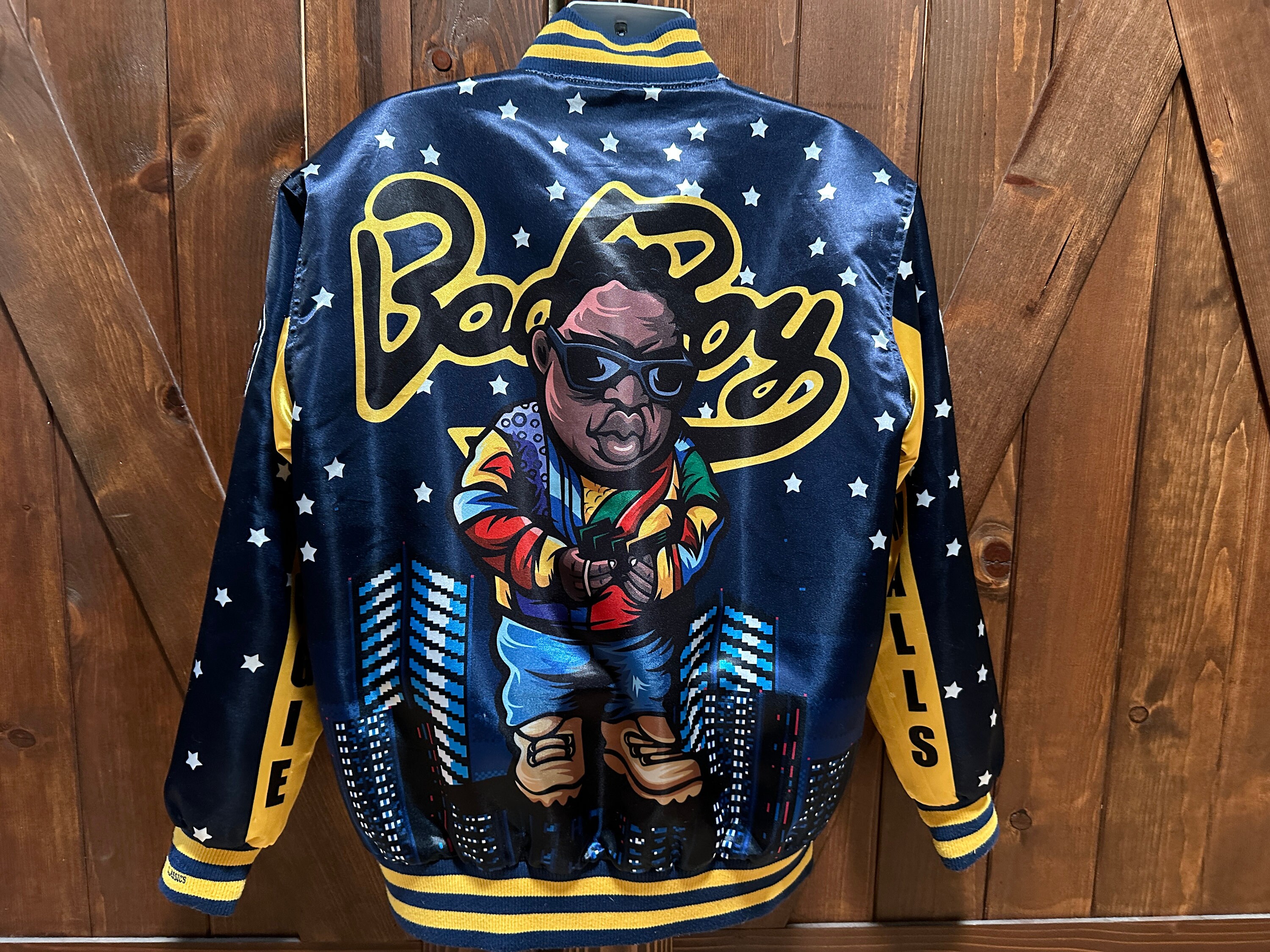 Bad Boy Biggie Smalls 90s Hip Hop Satin Jacket by Headgear Classics ...