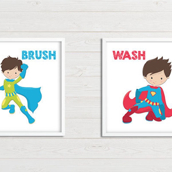 Superhero Bathroom - Etsy