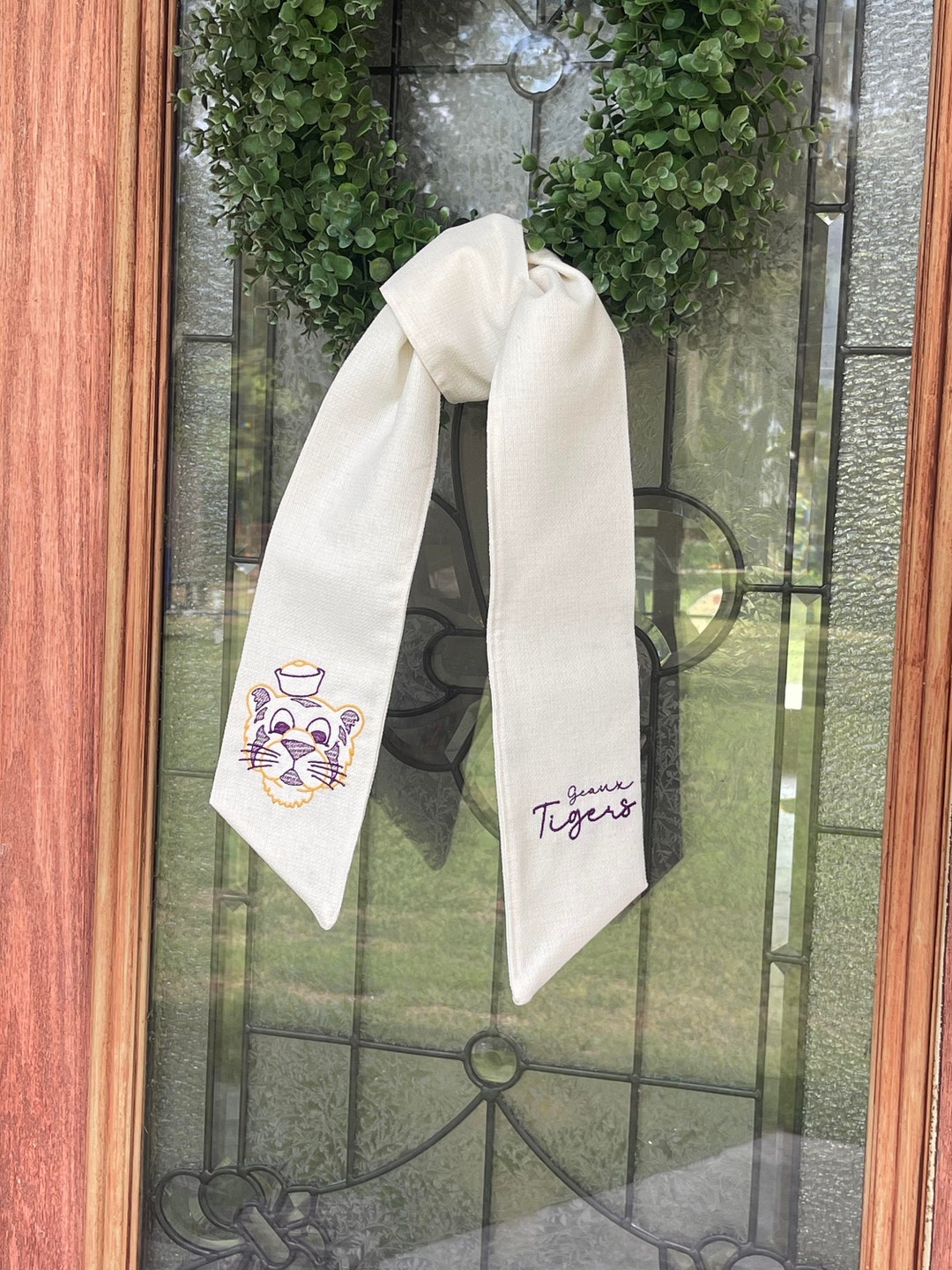 LSU Wreath Sash - Etsy