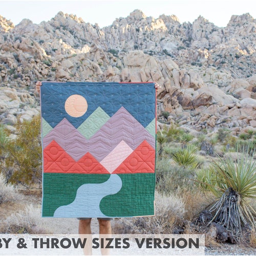 Modern Quilt Pattern Off-centered Squares PDF - Etsy