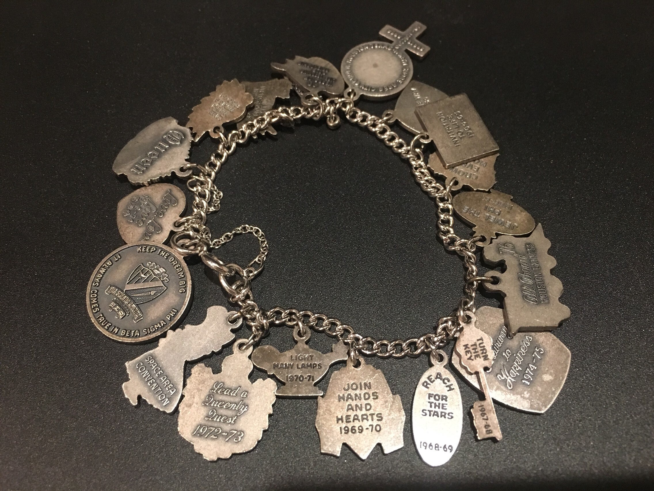 Beta Sigma Pi Charm Bracelet - Etsy