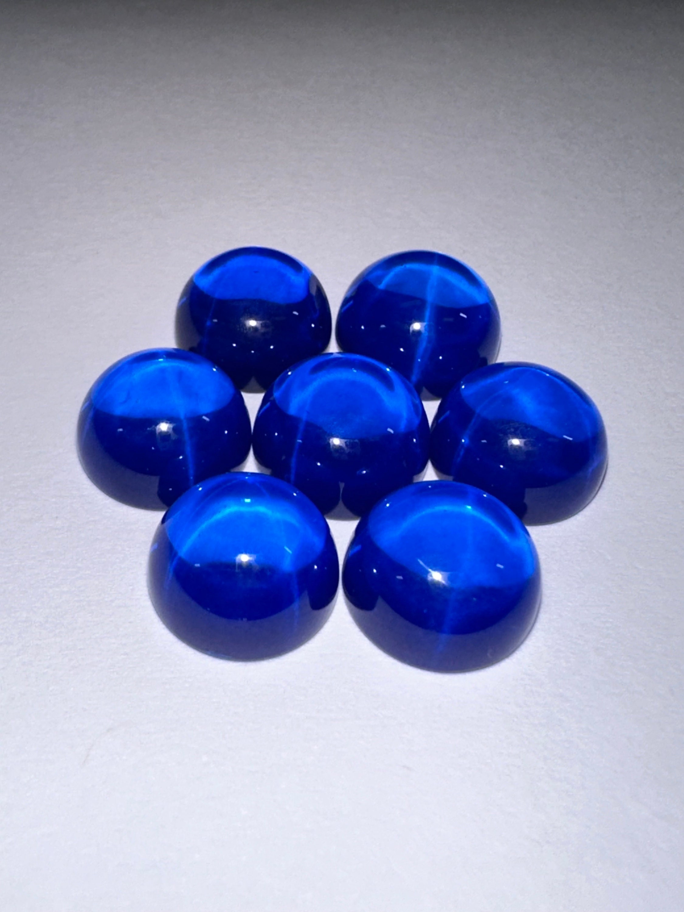 Transparent Round Star Sapphire / Star Ruby Cabochons - 10MM Beautiful ...