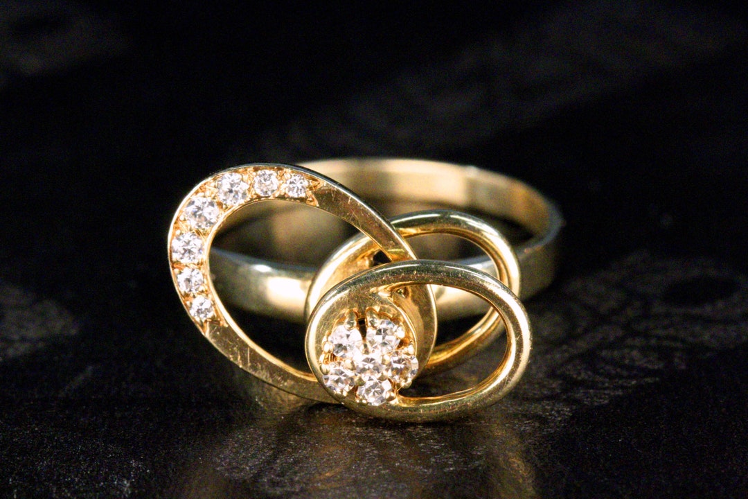 Vintage Designer Norman Teufel 14K Kinetic Spinning Ring - Etsy