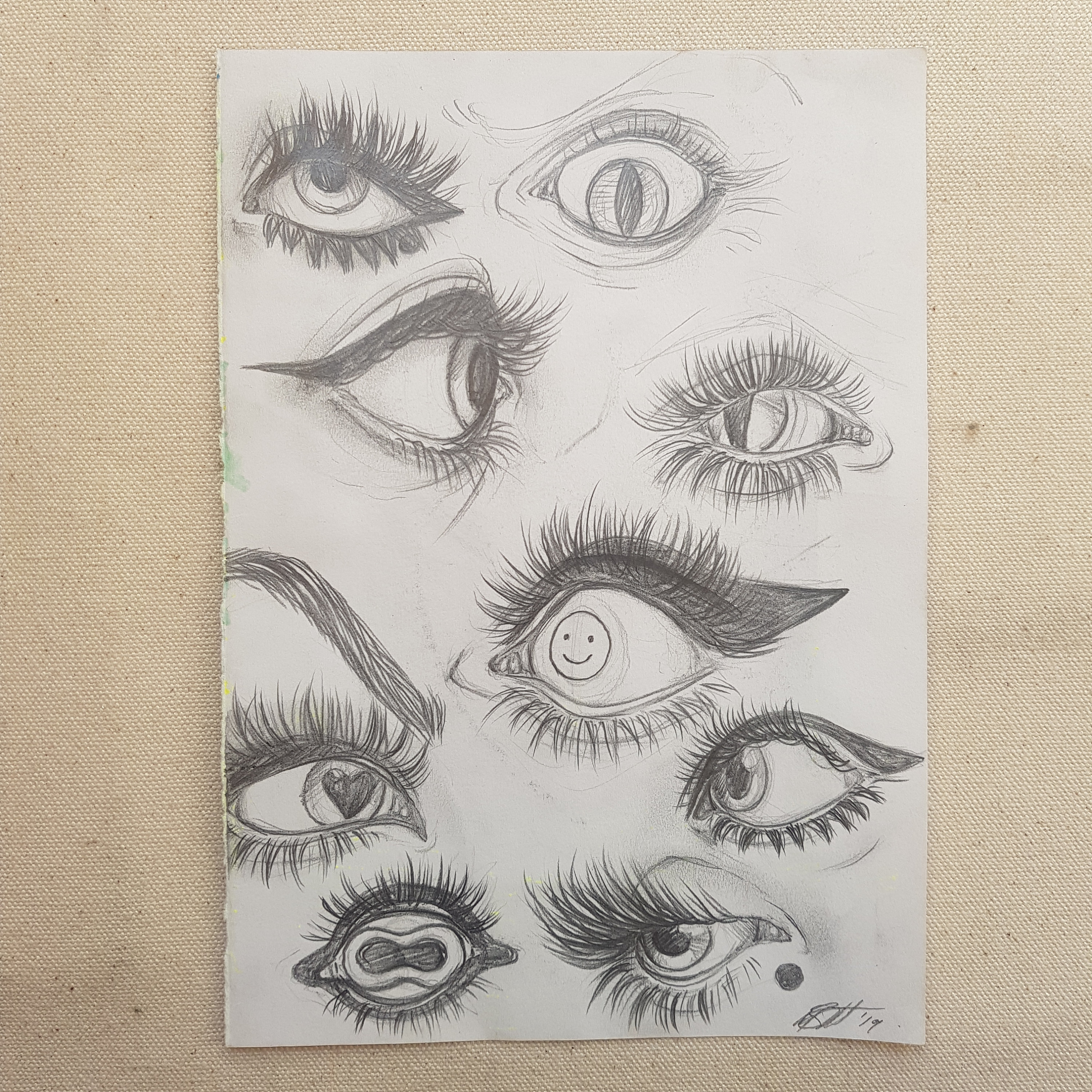 A5 Eye Sketchbook Artwork - Original Signed Drawing - Etsy
