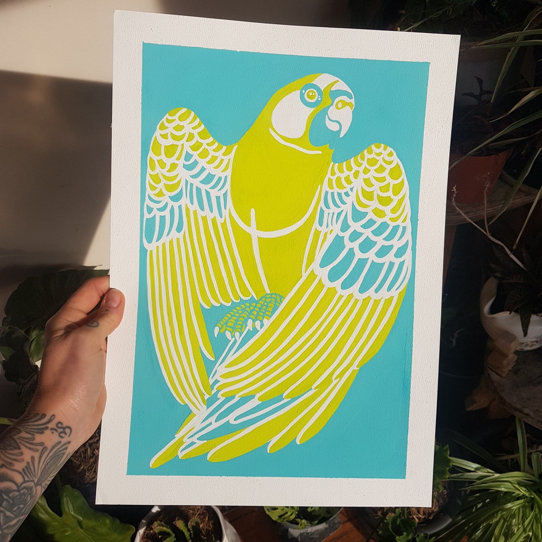 Australian Swift Parrot Original A3 Gouache Painting - Etsy