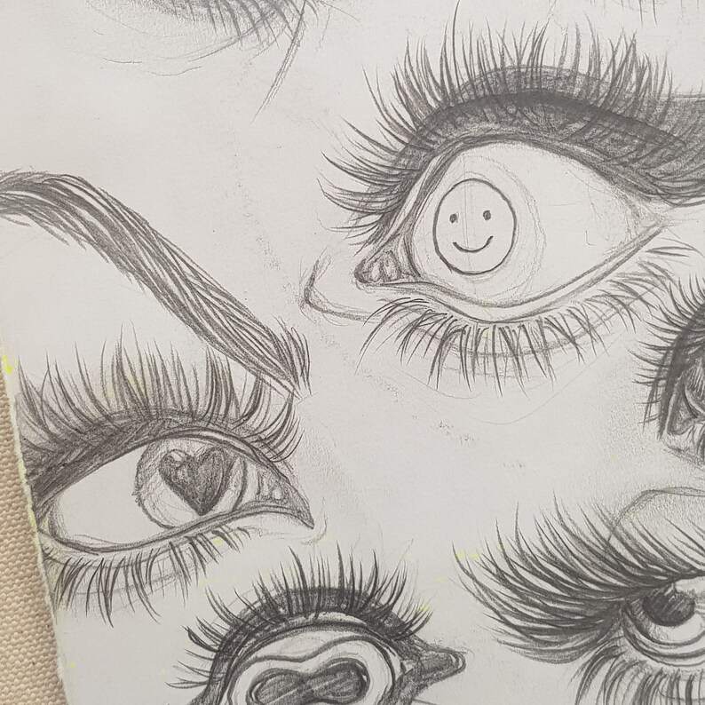 A5 Eye Sketchbook Artwork - Original Signed Drawing - Etsy