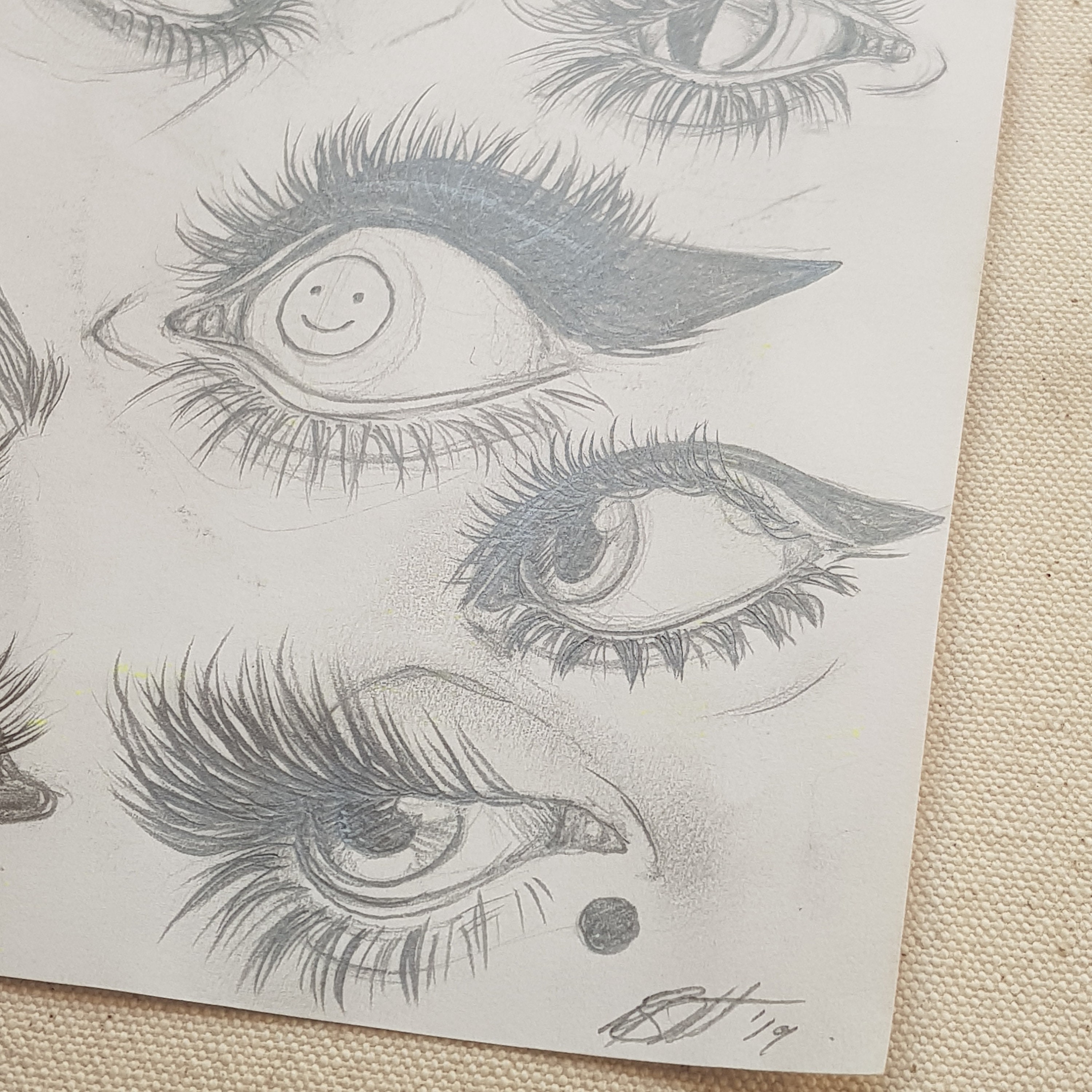 A5 Eye Sketchbook Artwork - Original Signed Drawing - Etsy