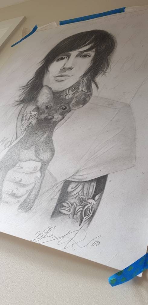 AO Bring Me the Horizon ORIGINAL One-off Oliver Sykes Portrait - Etsy