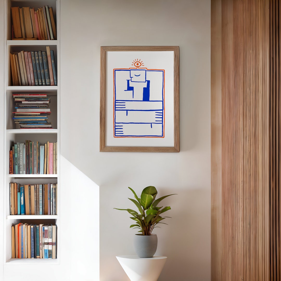 The Thinker Pop Art Minimalist Fine Art A3 Print - Etsy