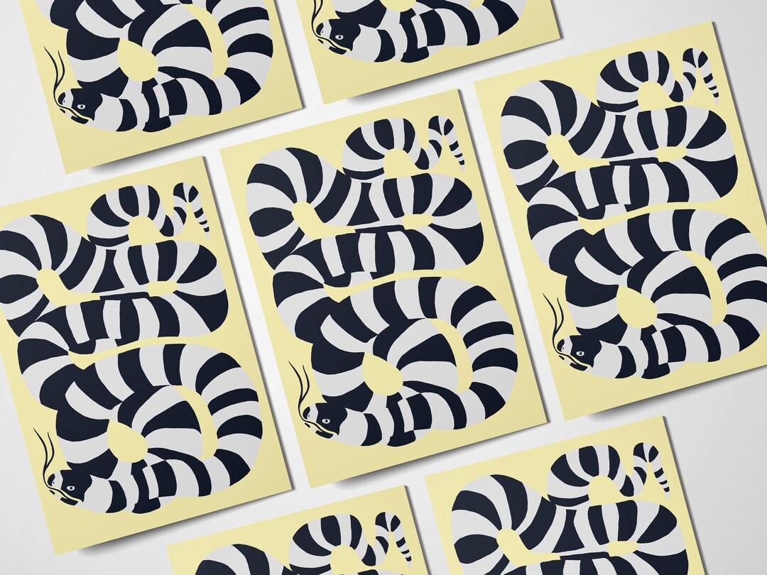 A5 Bandy Bandy Snake Signed Print - Etsy