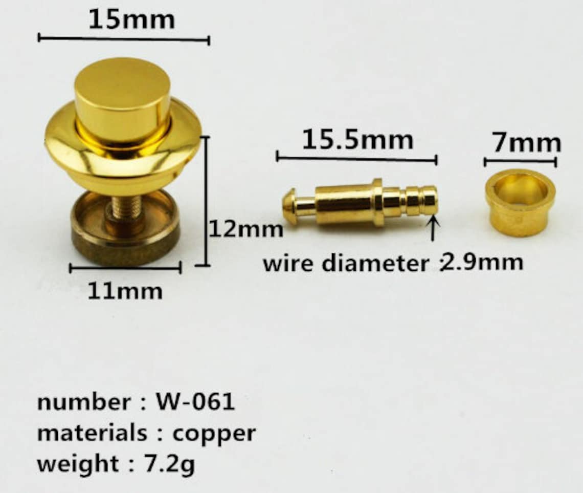15mm 2x Brass Push Button Lock / Latch - Wooden Box, Humidor, Jewelry ...