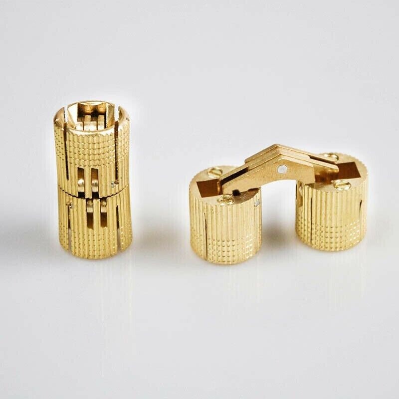4pcs 8mm Brass Hidden Barrel Hinge Invisible Hinge Concealed for Boxes ...