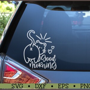 Good Morning Cat Butt SVG File, Dxf, Eps, Png, Cats Svg, Cat Mom Svg ...