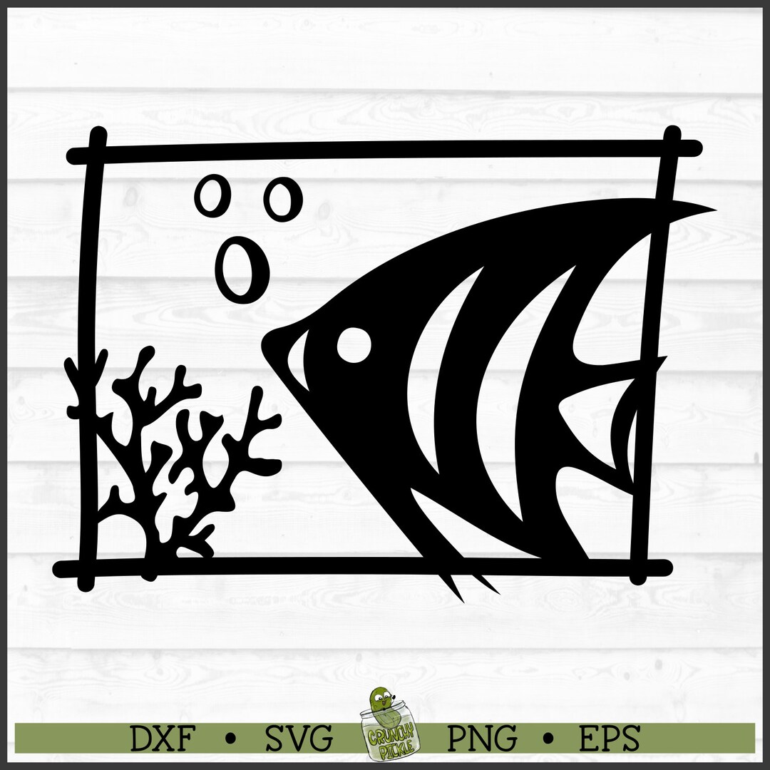 Beach Frame Horizontal Fish SVG File, Dxf, Eps, Png, Beach Svg ...