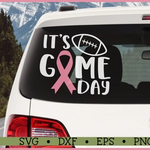 Game Day Ribbon SVG File, Dxf, Eps, Png, Football Mom Svg, Breast ...