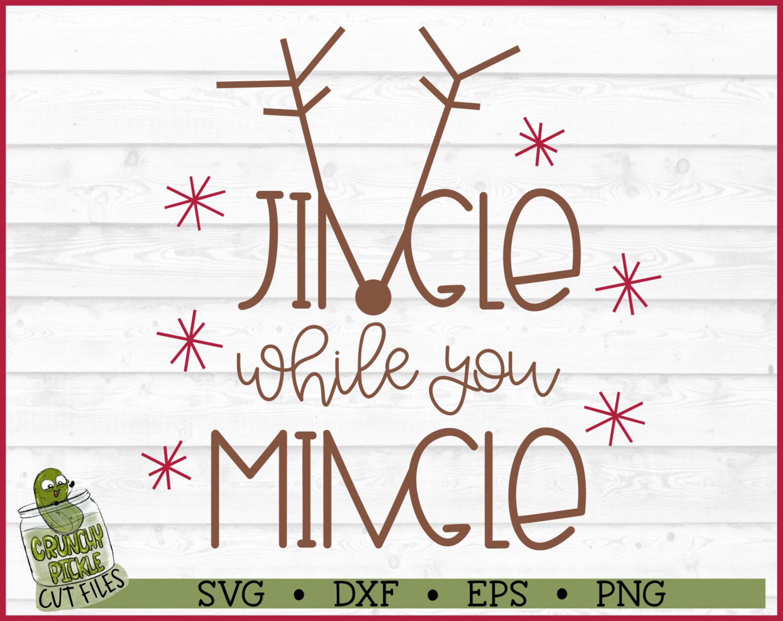 Jingle While You Mingle Christmas SVG File Dxf Eps Png - Etsy