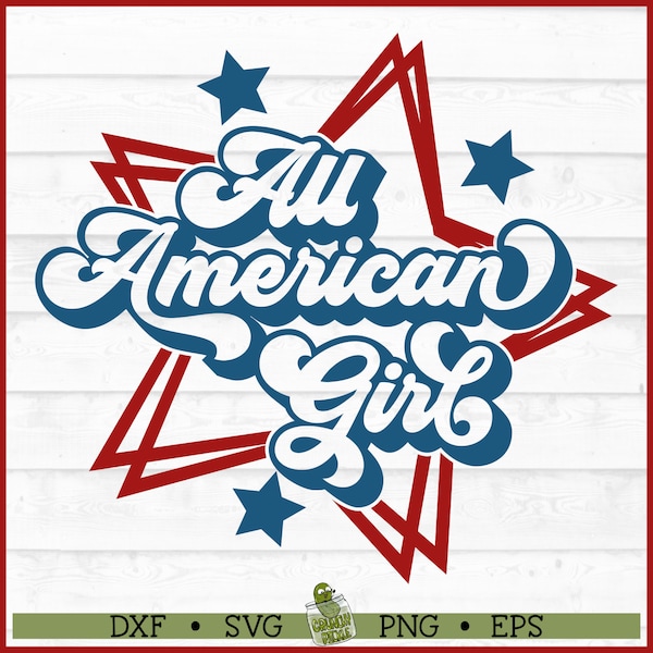 All American Girl Svg File - Etsy