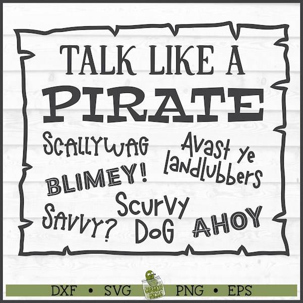 Talk Like a Pirate - Etsy