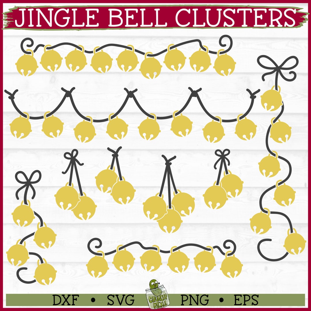 Jingle Bell Clusters SVG, Dxf, Eps, Png, Christmas Svg, Jingle Bells ...