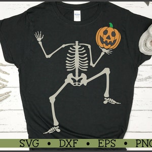 Headless Skeleton Pumpkin Head SVG File, Dxf, Eps, Png, Halloween Svg ...