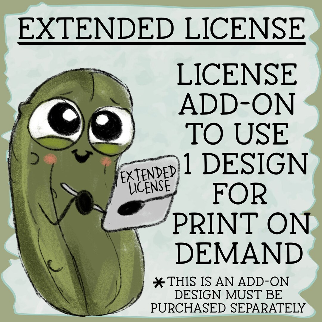 Extended Commercial POD License - Add-on Extended License for Using 1 ...