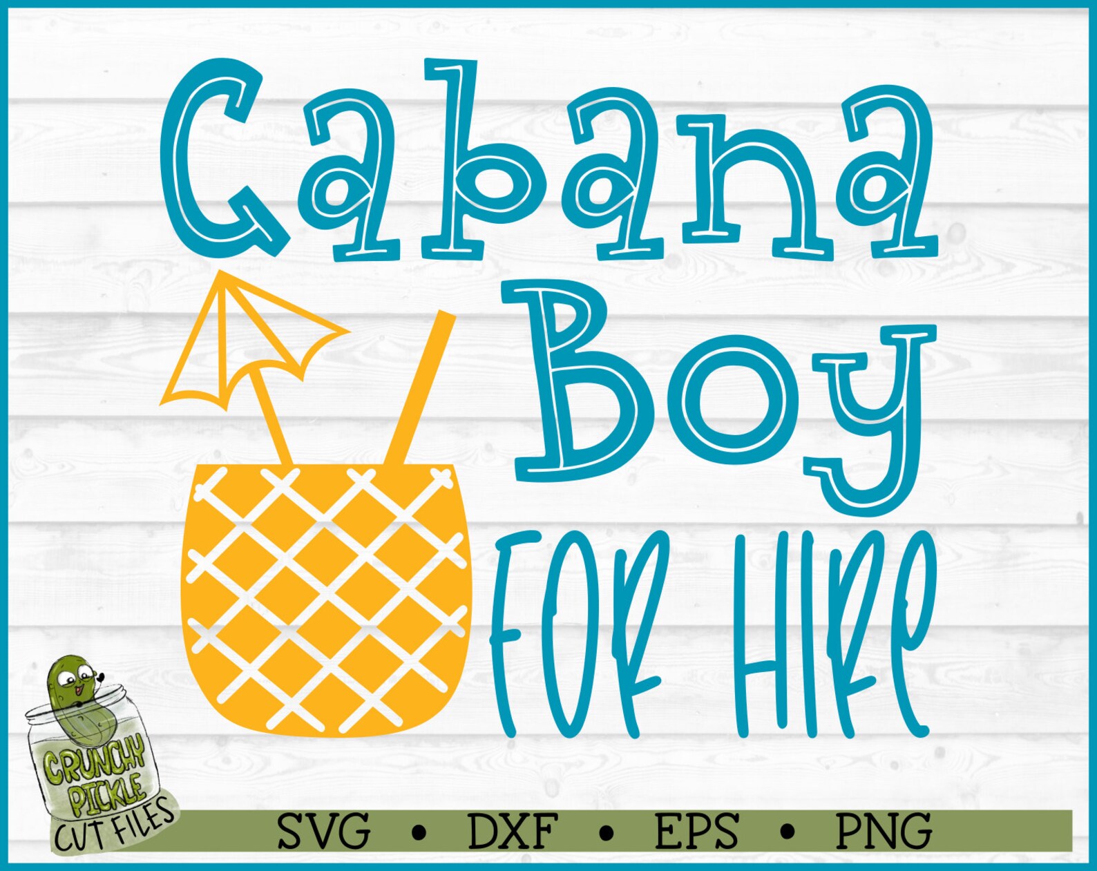 Cabana Boy for Hire SVG File Dxf Eps Png Beach Svg Summer - Etsy