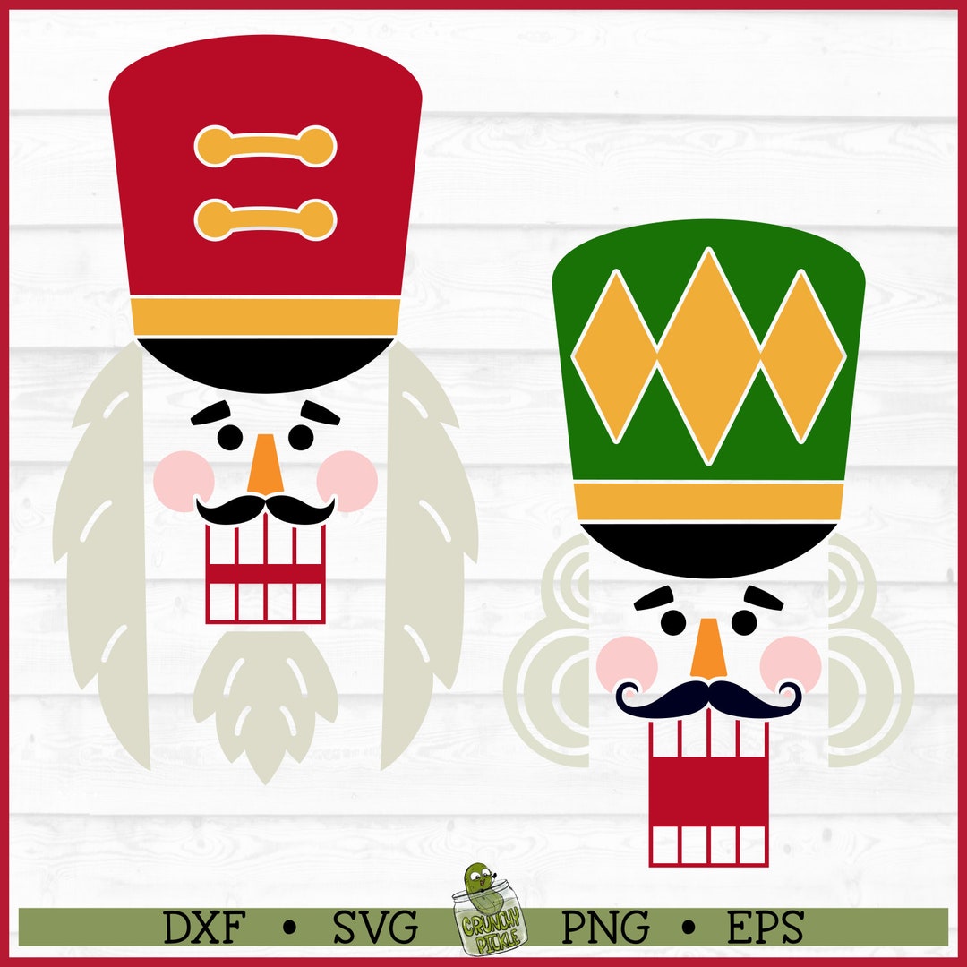 Christmas Faces Nutcracker SVG File, Dxf, Eps, Png, Holiday Svg ...