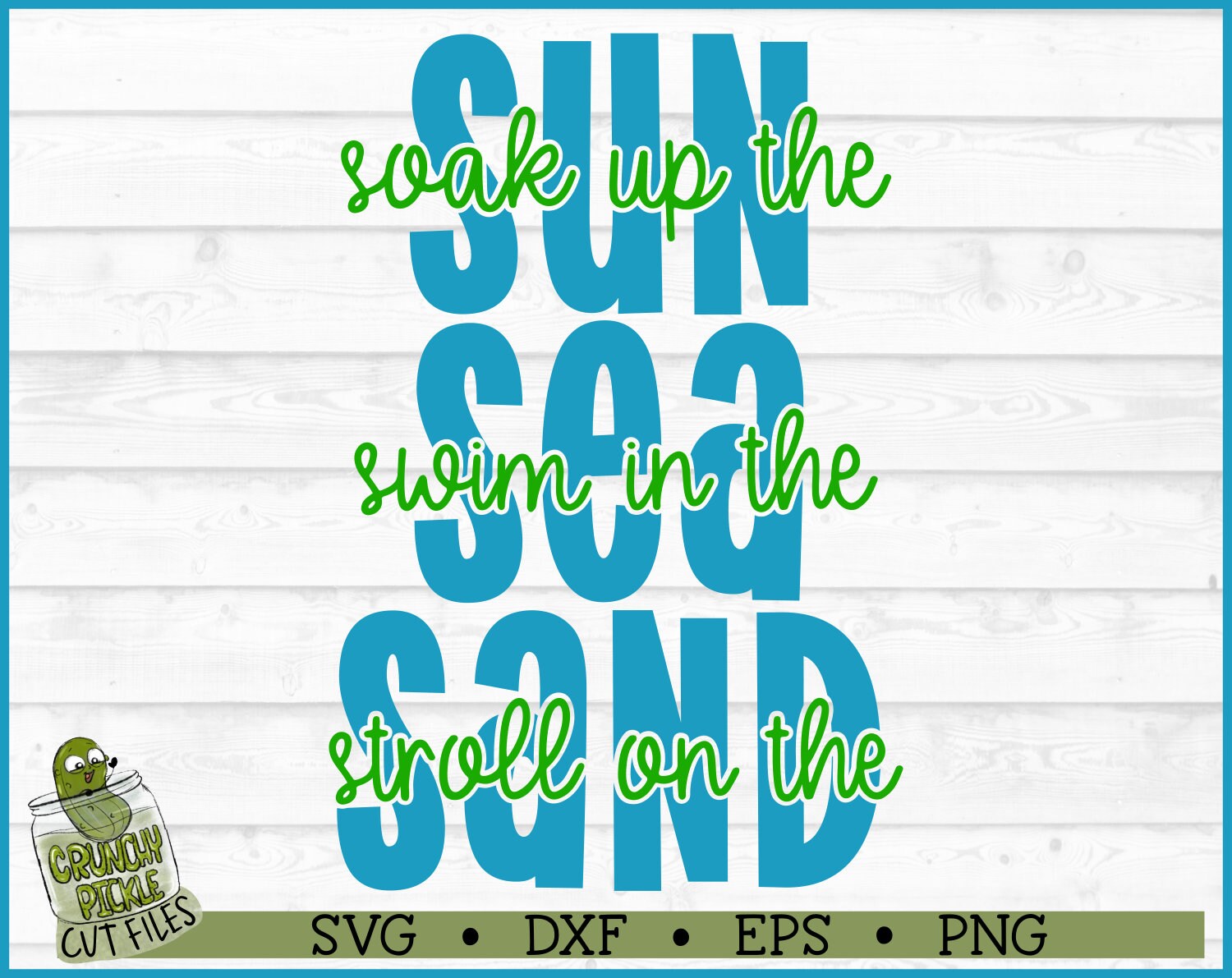 Sun Sea Sand SVG File Dxf Eps Png Beach Svg Summer Svg - Etsy