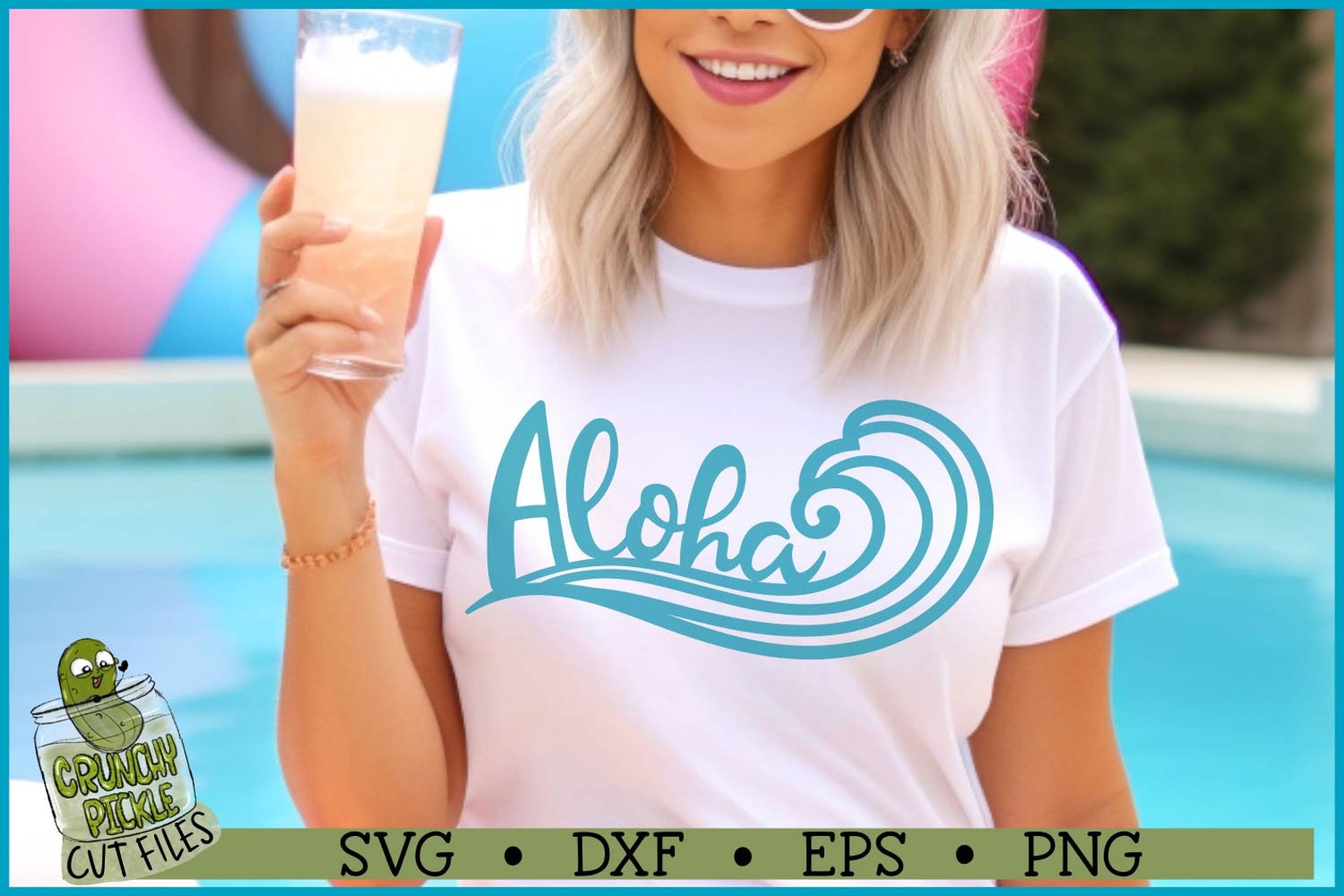 Aloha Wave SVG File, Dxf, Eps, Png, Beach Svg, Summer Svg, Ocean Wave ...